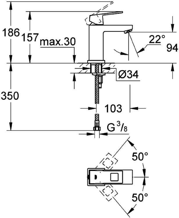 Змішувач Grohe Eurocube 23132000 для раковини, S-Size - theHouse ...